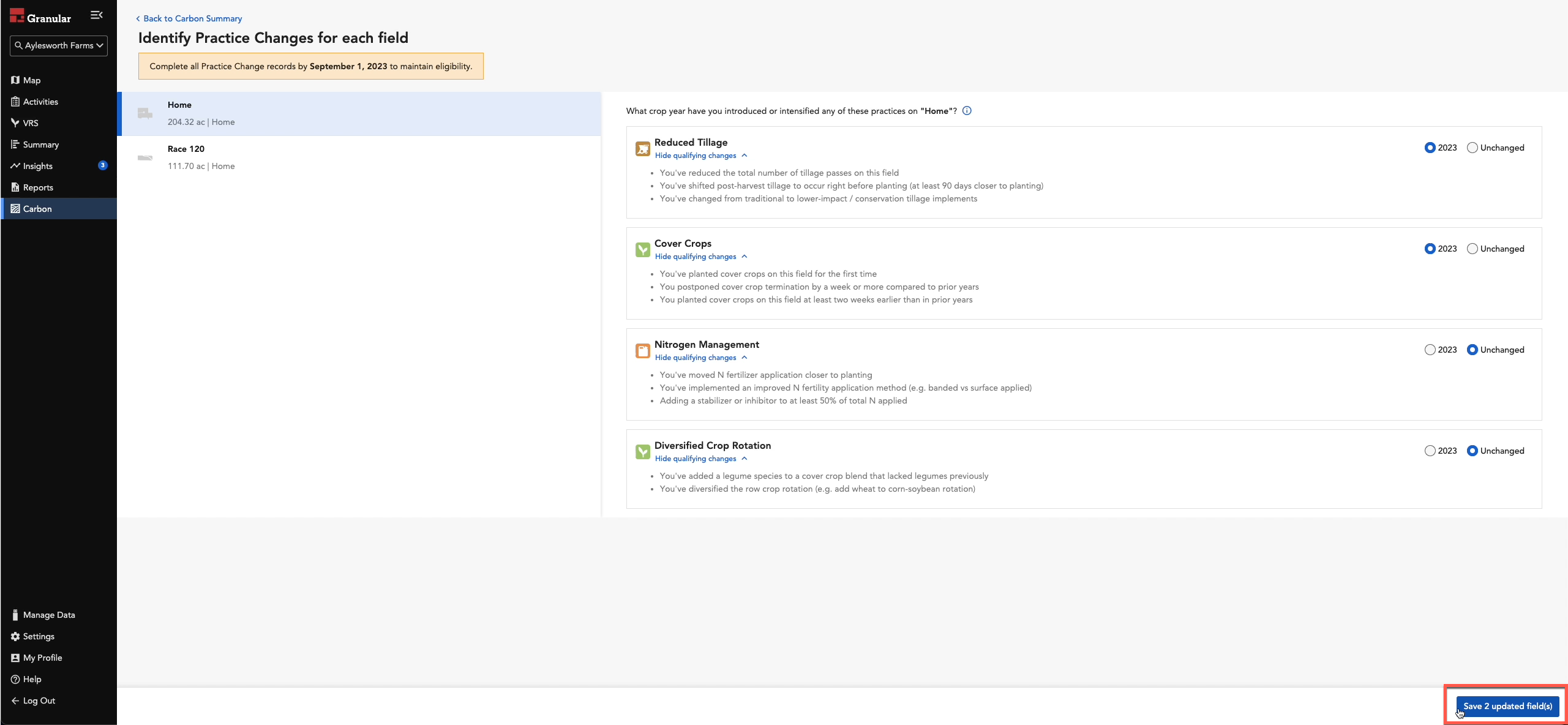 Getting Started: Indicating Practice Changes – Granular Insights