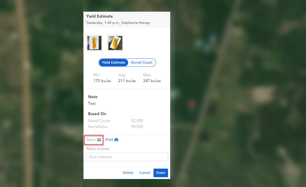 Sharing Yield Estimates – Granular Insights