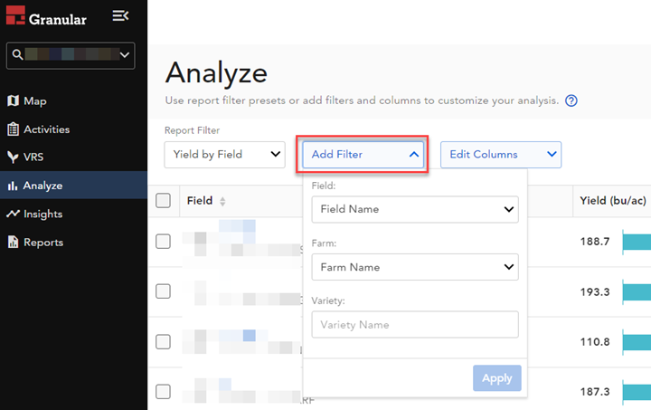 Using Analyze to Evaluate Product Performance – Granular Insights