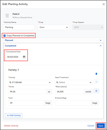 Next Generation Insights - Create a Completed Activity from a Field ...