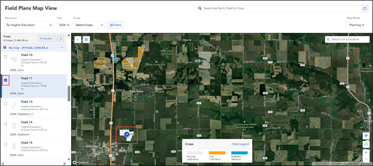 Create a Map Based Field Plan – Granular Insights